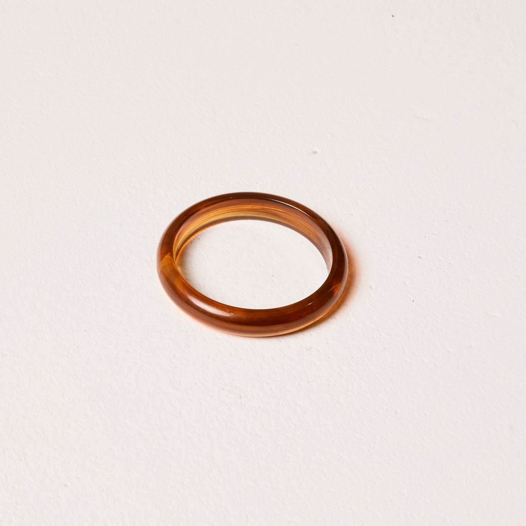 The Thin Amber Resin Bangle| Gold Plated Stainless Steel Fashion ...